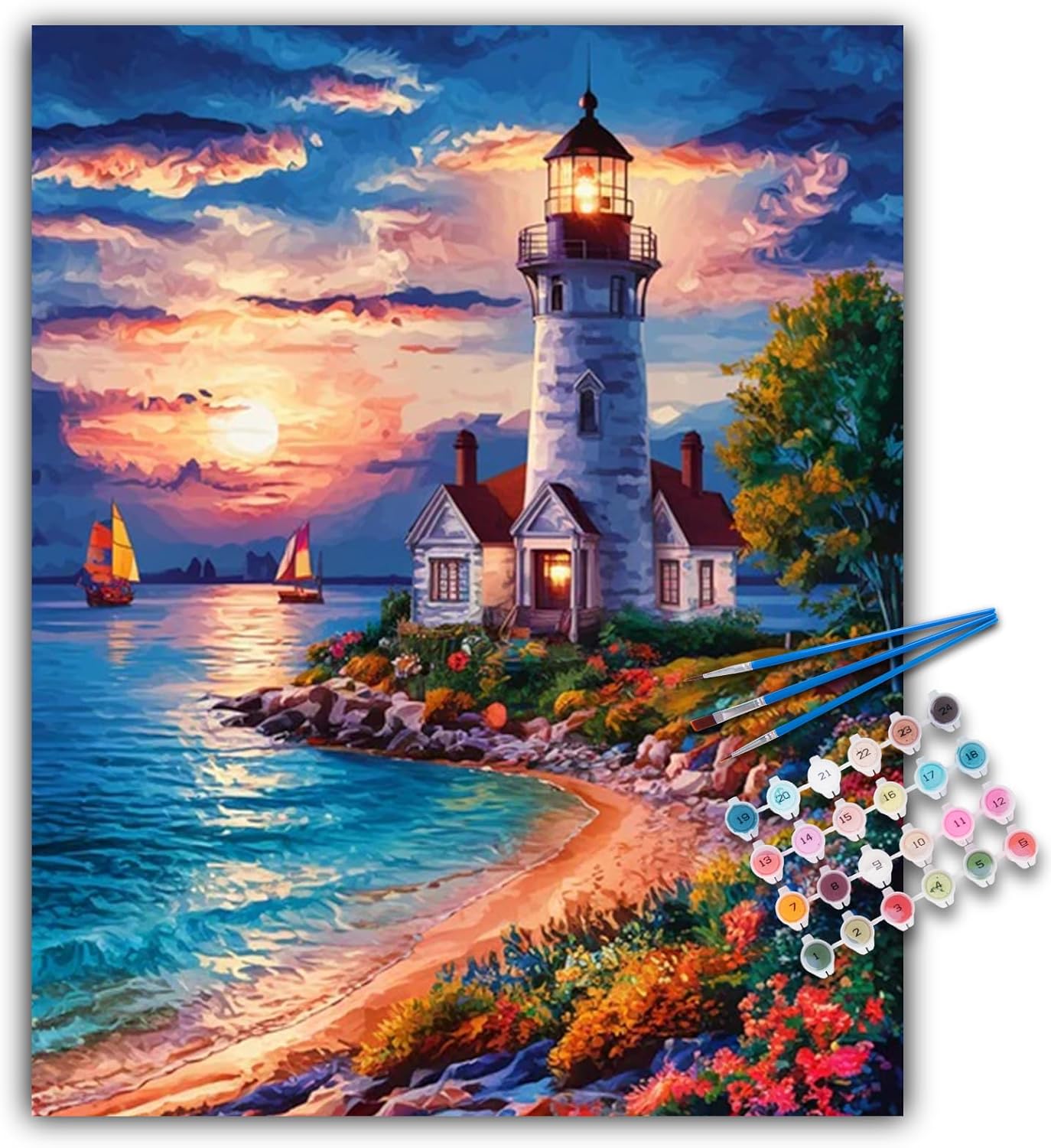 Amazon.com: Camocin Paint by Numbers Kit for Adults Beginner ...