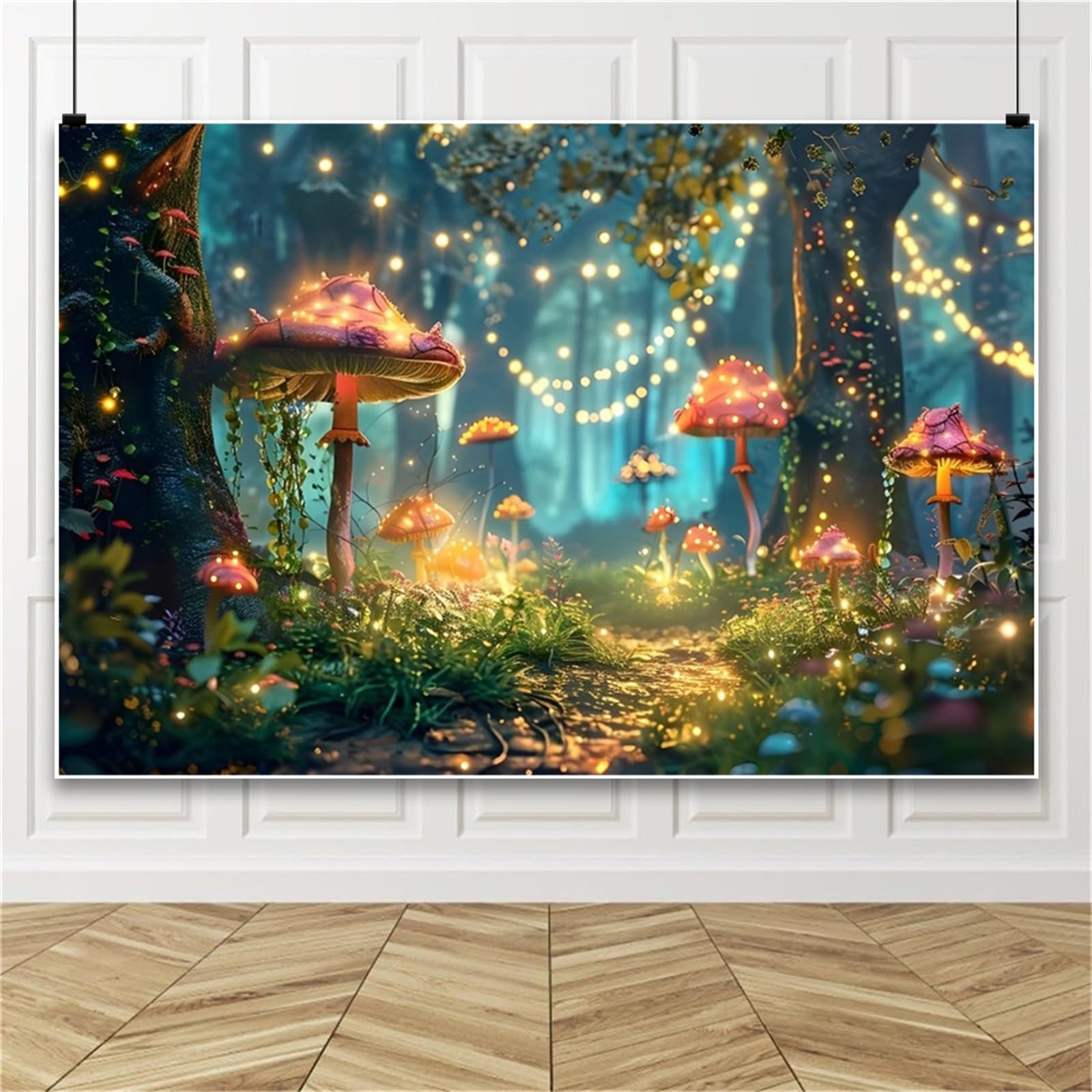 Mushroom Birthday Party Decorations, Mushroom Forest Banner