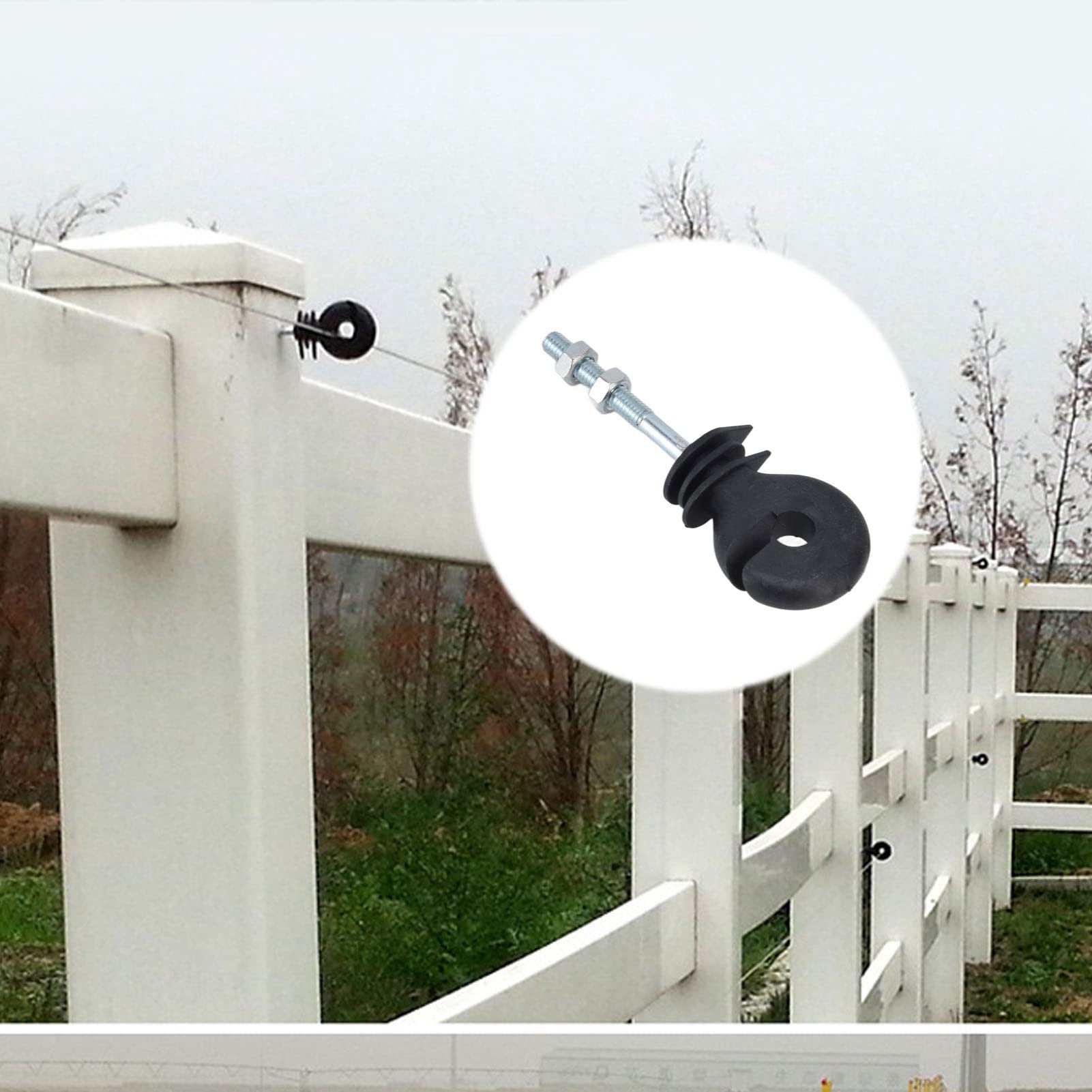 Electric Fence Insulators For Pipe Fence Using Swivel Lock Electric