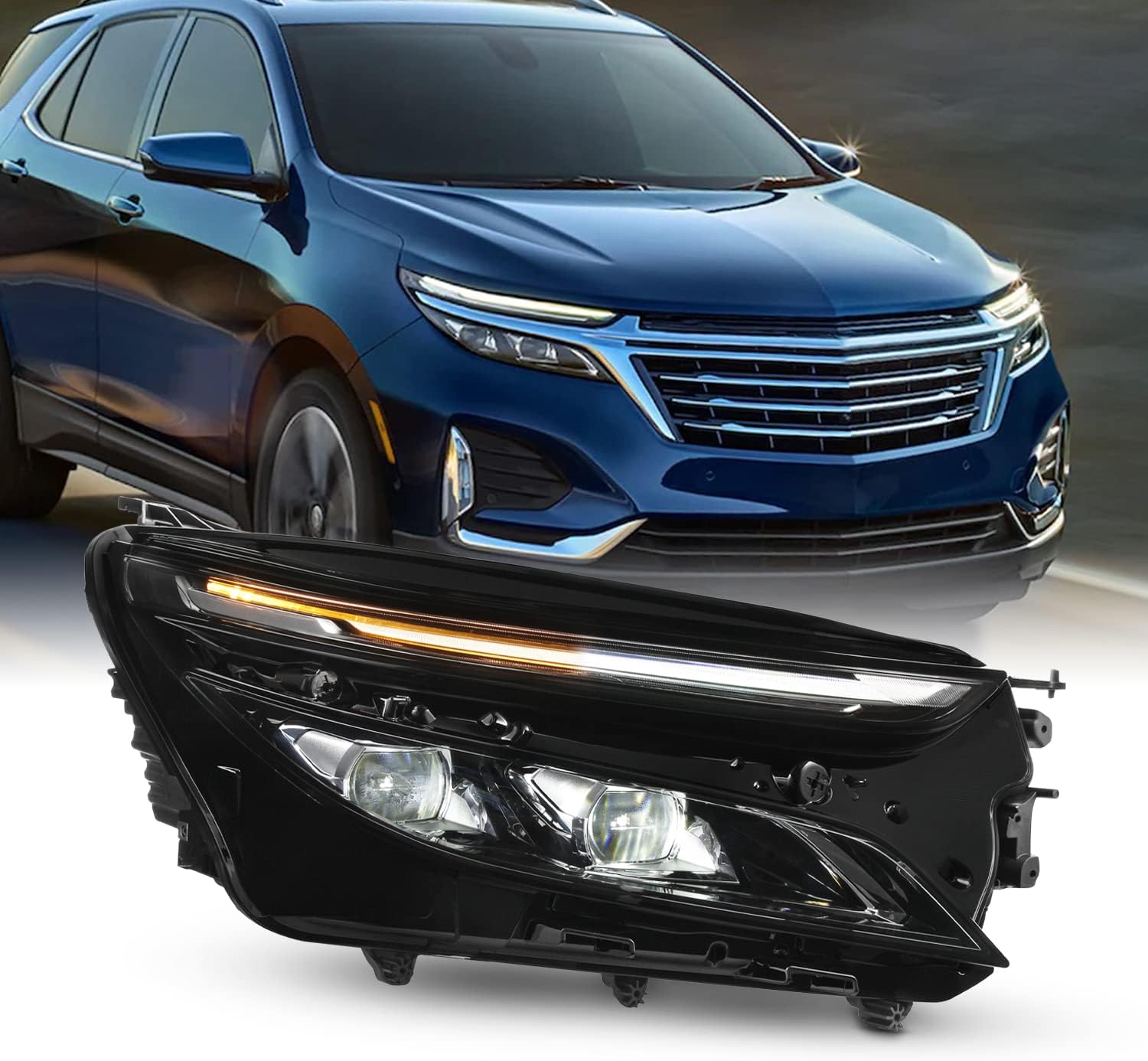 Amazon.com: AKKON - Fit 2022-2024 Chevy Equinox 22-24 Premier [Full LED ...