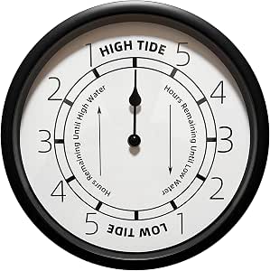 PiecesBeach 10 Inch Atlantic High and Low Tide Time Clocks - Nautical ...