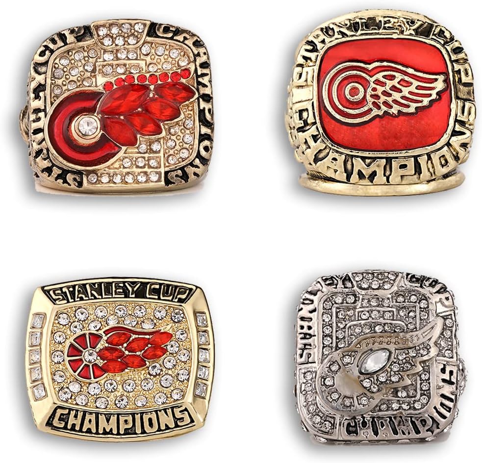 Amazon.com: 4Pcs Championship Rings Set,ice Hockey Fan Gifts Compatible ...