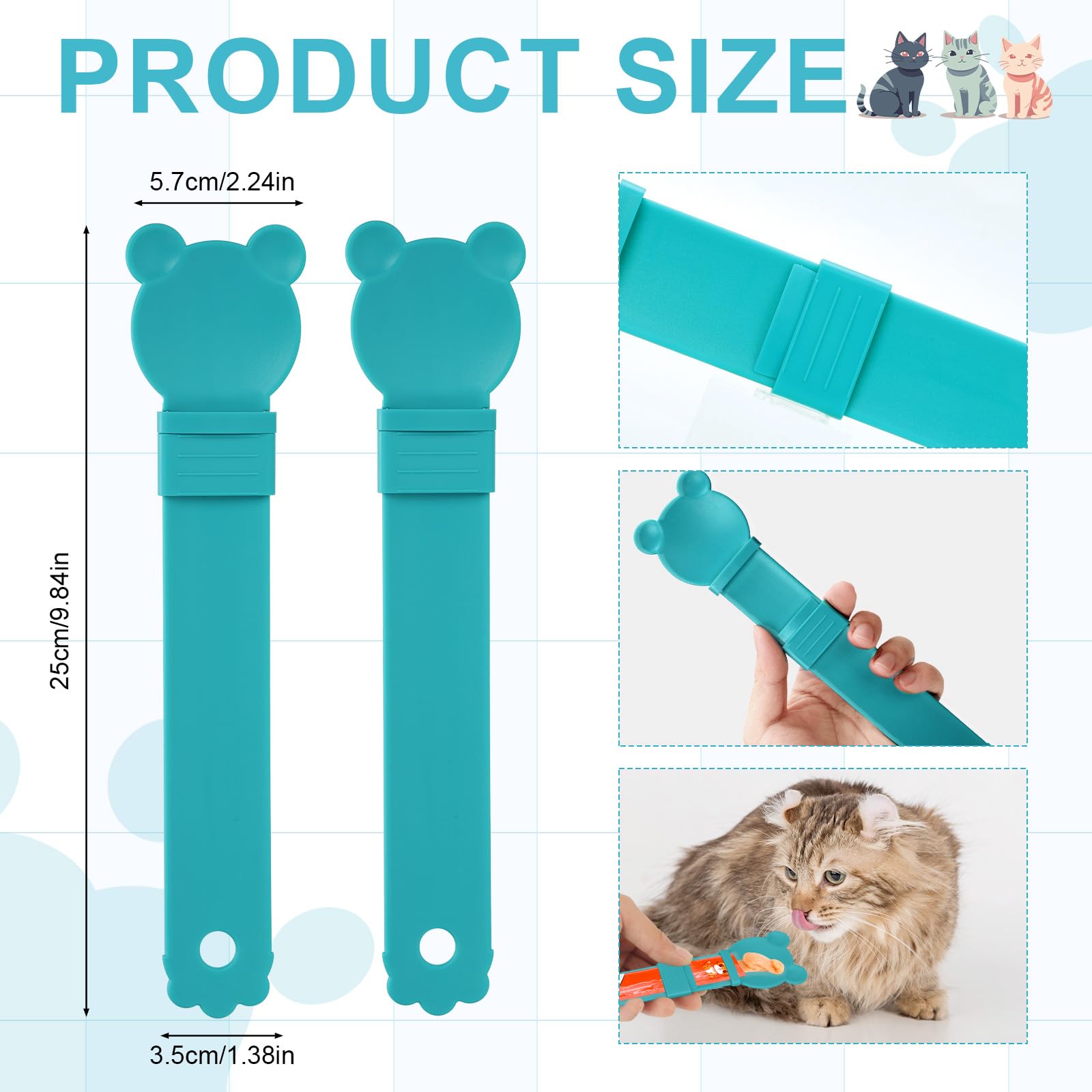 Cat Puree Dispenser 2-Pack Cat Strip Feeders - Carrot Shape Lickable ...