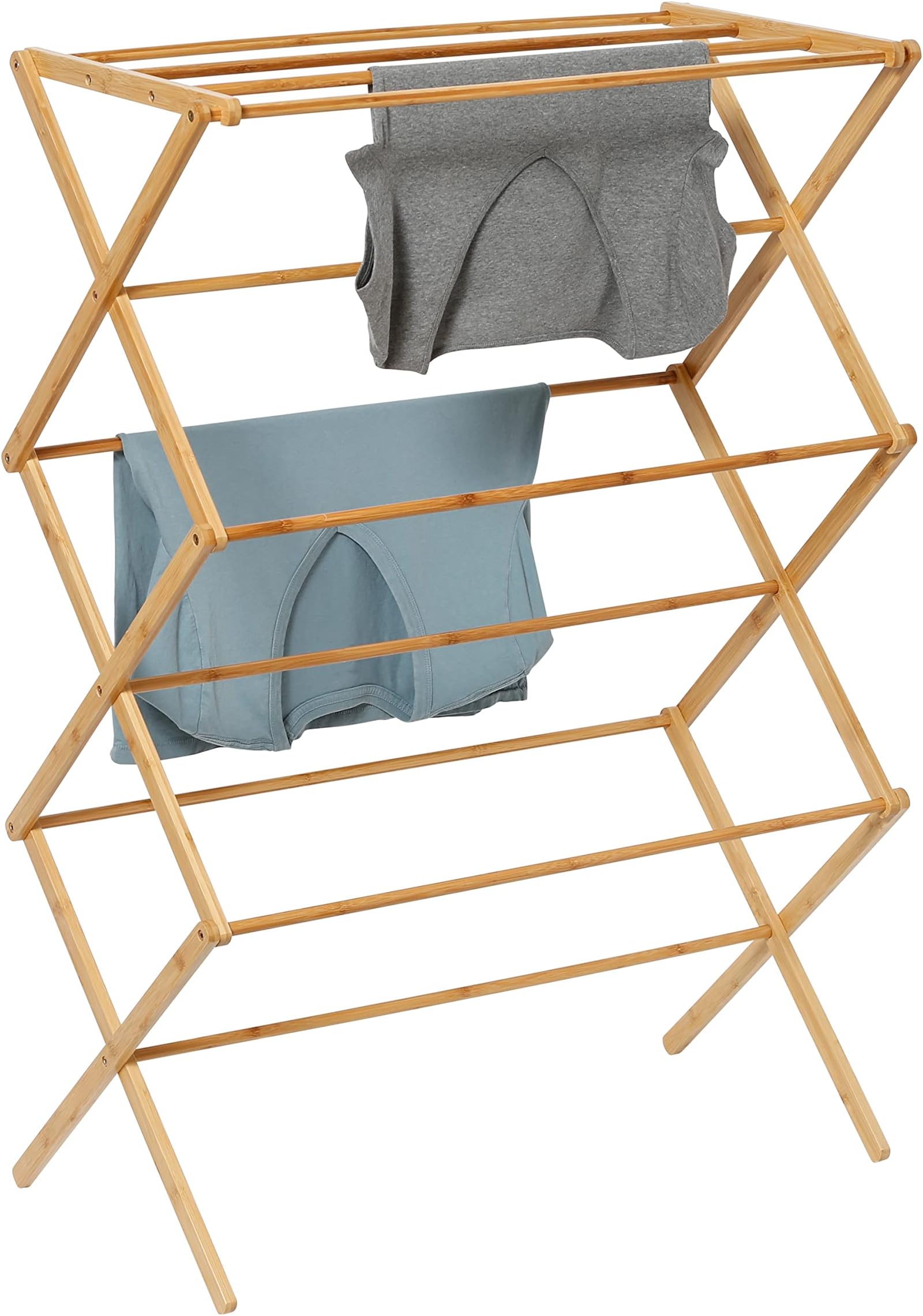 Amazon.com: Medium Wooden Clothes Drying Rack-Folding, Heavy Duty, Free ...