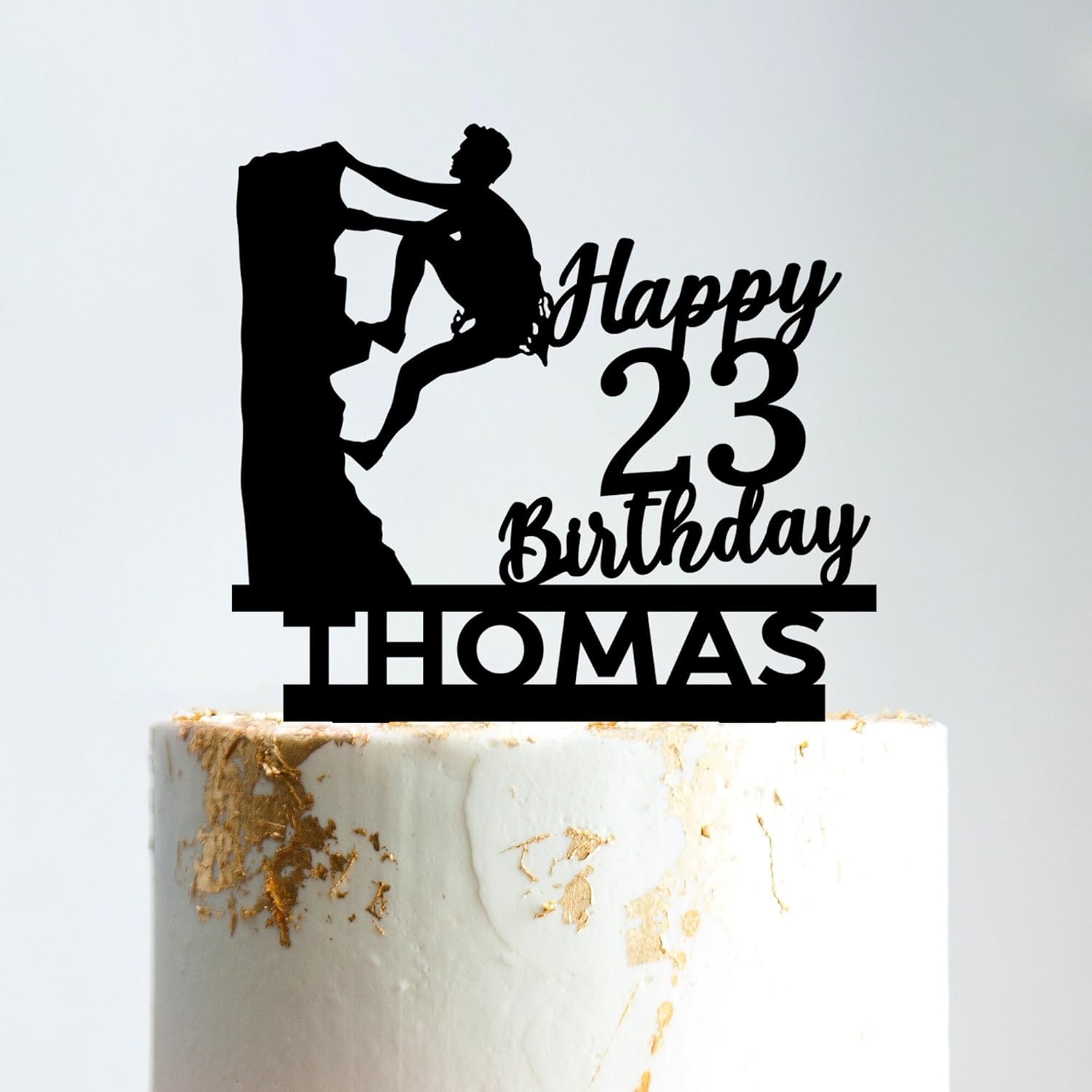 Amazon.com: Custom Climber Birthday Cake Topper, Rock Climbing Cake ...