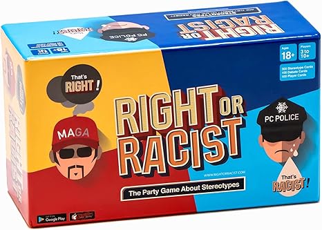 Amazon.com: Right Or Racist - Funny White Elephant Gift - Gift For Men ...
