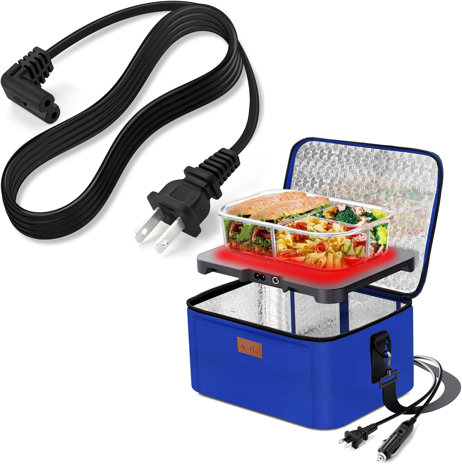 Amazon.com: Aotto Portable Food Warmer 12V 24V 110V 3-In-1 Mini ...