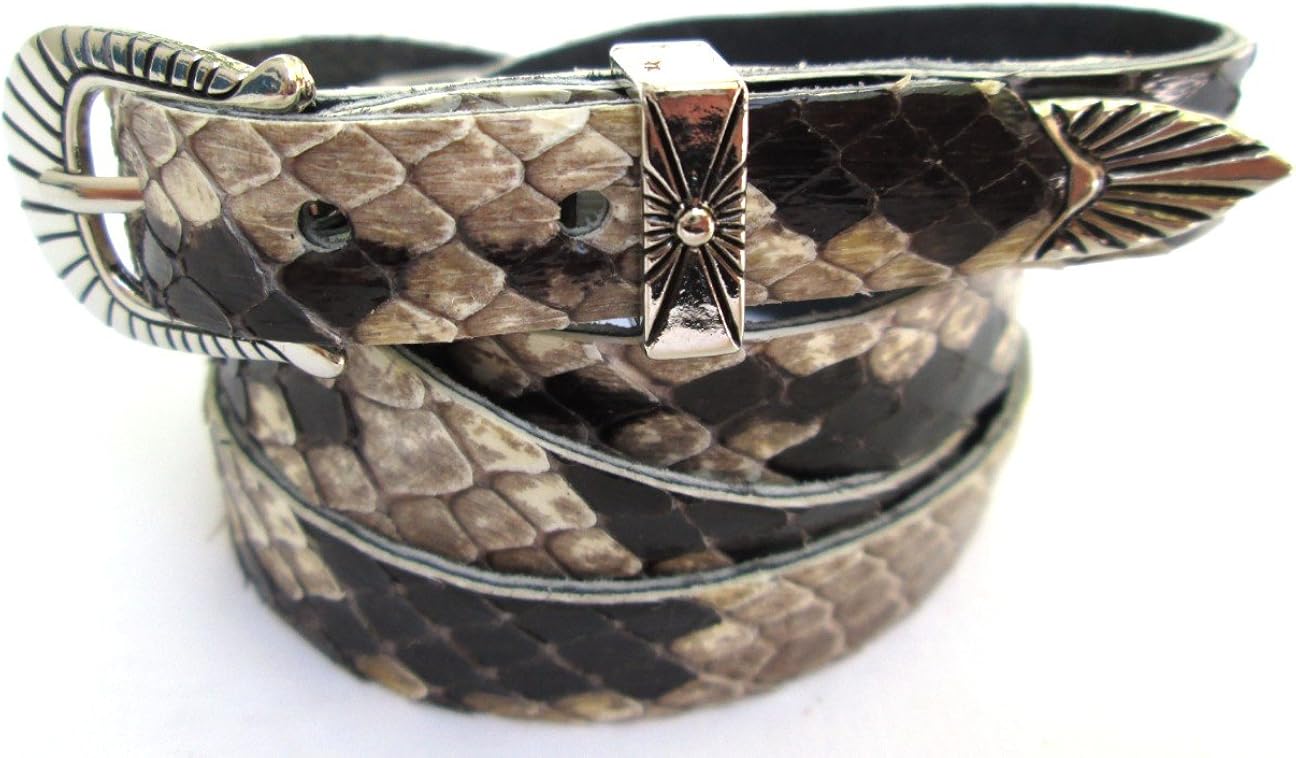 Western Hatband Black & White Genuine Python Snake Skin with 3 Pc ...