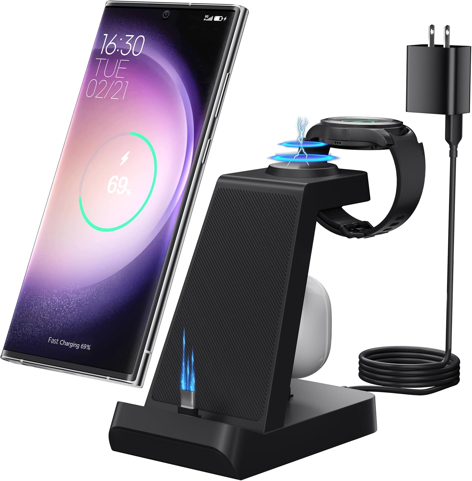 Amazon.com: 3 in 1 Charging Station for Samsung Devices, 36W Super Fast ...