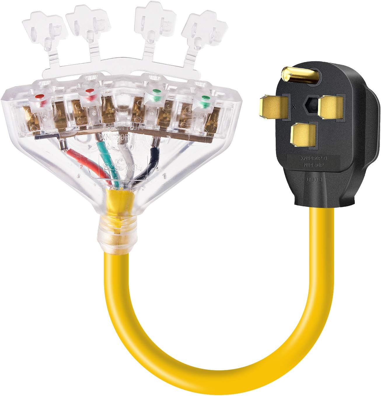 Amazon.com: Yodotek 25Ft Generator Cord with Surge Protector Breaker ...