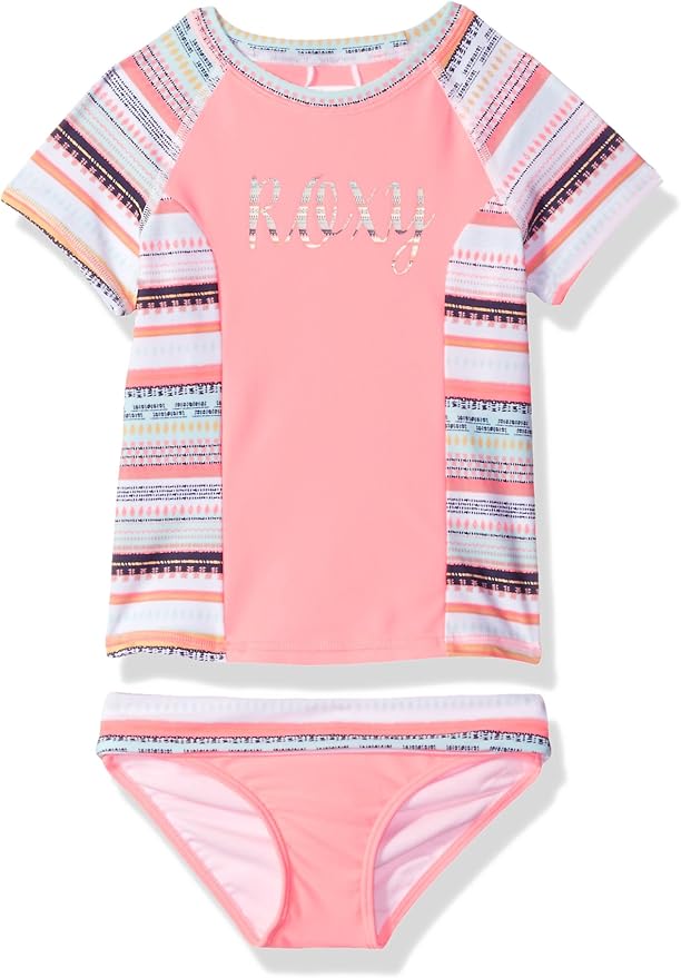 Amazon.com: Roxy Girls' Little Indi Short Sleeve Rashguard and Bottom ...