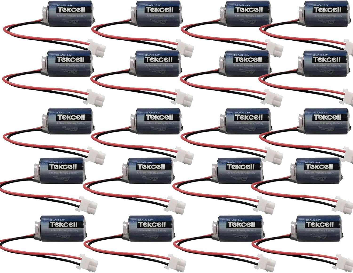 Amazon.com: HZH (20 Pack) SB-AA02 Battery for Tekcell SB-AA02 1/2AA 3 ...