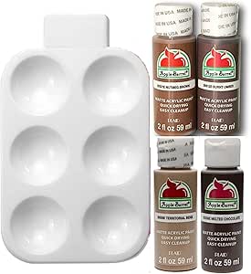 Amazon.com: Generic Matte Acrylic Paint Set with Mini Palette 6 well ...