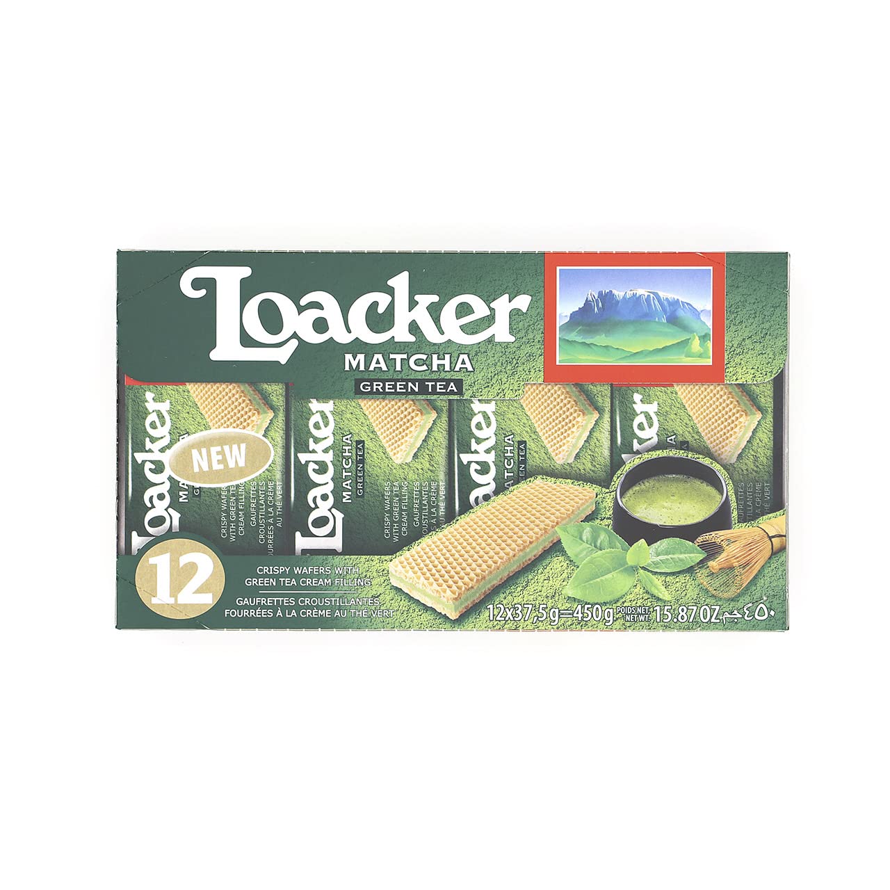 Amazon.com: Loacker Premium Matcha Green Tea Wafers, 37.5g/1.32oz, pack ...