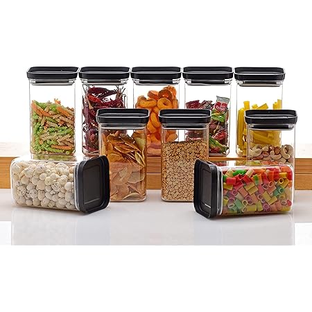 BEEISTORE Airtight Container For Kitchen Storage Set - 1100ml, Plastic ...