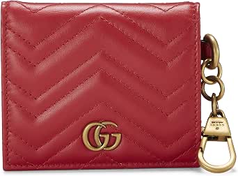 Amazon.com: Gucci, Pre-Loved Red Leather GG Marmont Card Case, Red ...