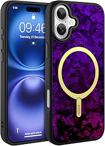 Amazon.com: AIGOMARA Forged Carbon Fiber Magnetic for iPhone 16 Case, Compatible with Magsafe ...