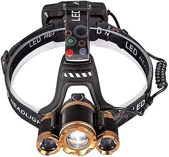 Amazon.com: ANERJI Rechargeable Headlight flashlights Waterproof Hard ...