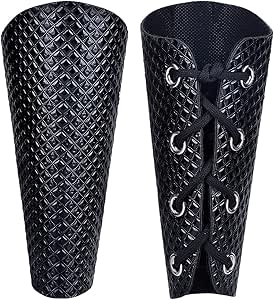 Amazon.com: GORGECRAFT 2PCS Arm Armor Cuff Leather Gauntlets Wristband ...