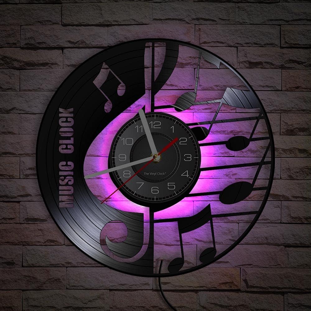 Amazon.com: Timethink 12 Inch Musical LED Wall Clock with 7 Luminous ...