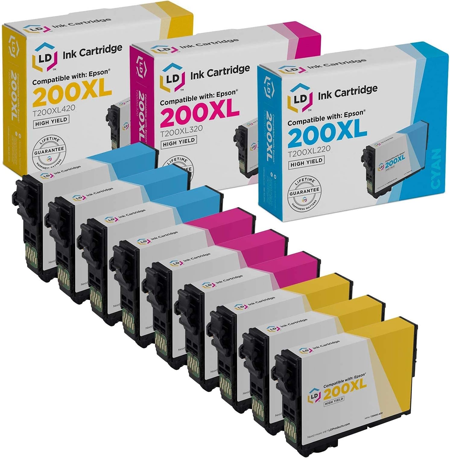 Amazon.com: INK4WORK 200XL Cyan Remanufactured Ink Cartridge ...