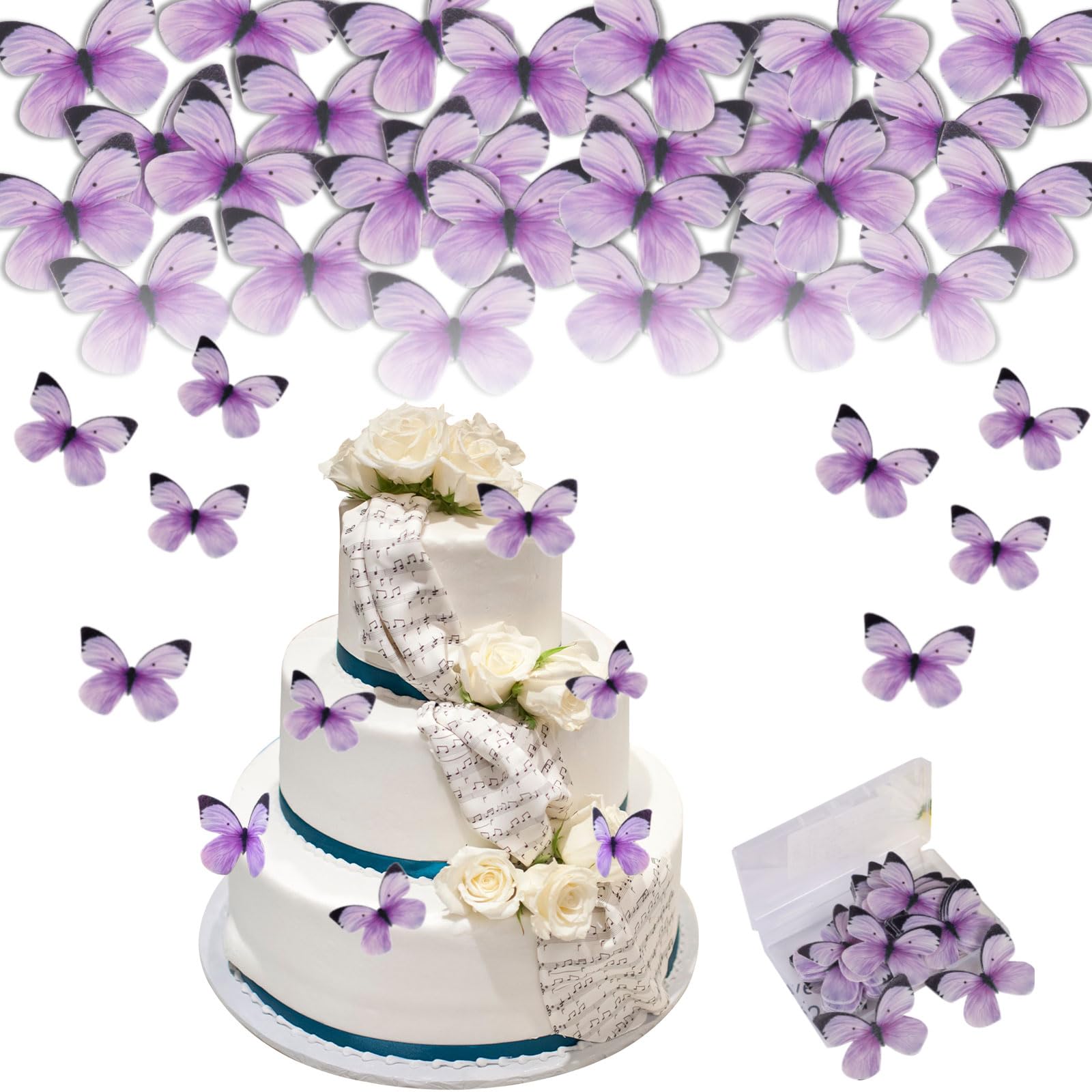 Amazon.com: Edible Butterfly Cake Decorations - Edible Butterflies Set ...