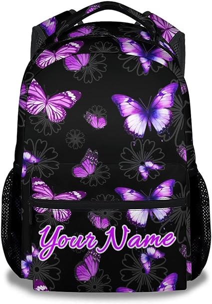 Amazon.com | Personalized Butterfly Backpack for Girls - 16 Inches ...