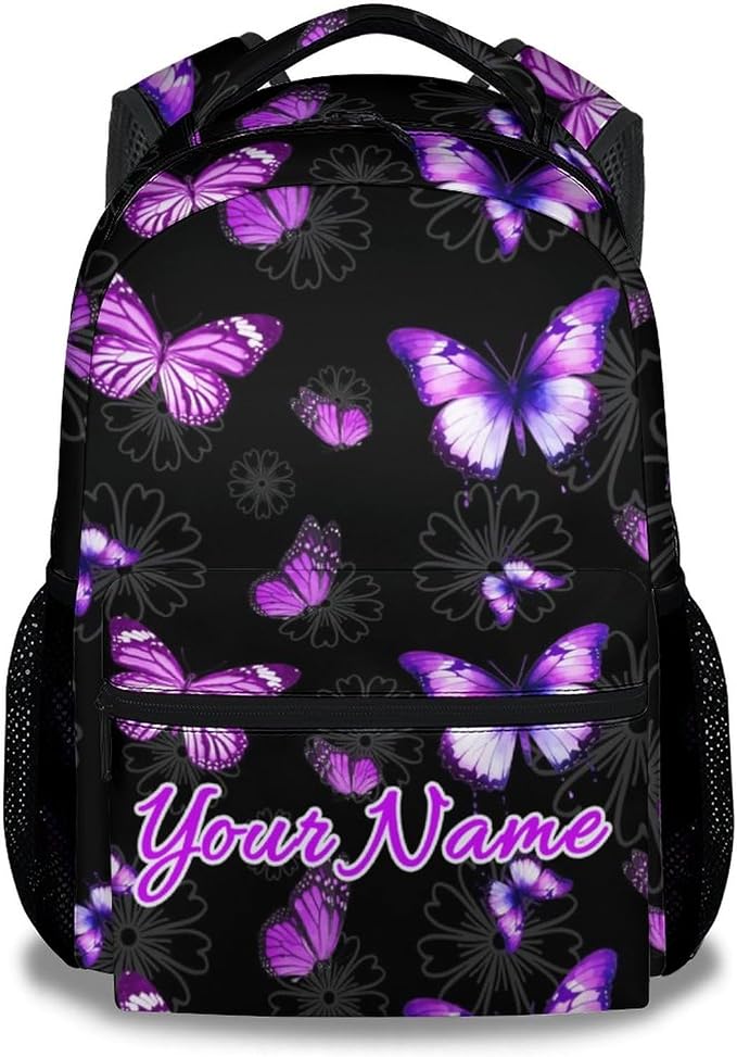 Amazon.com | Personalized Butterfly Backpack for Girls - 16 Inches ...