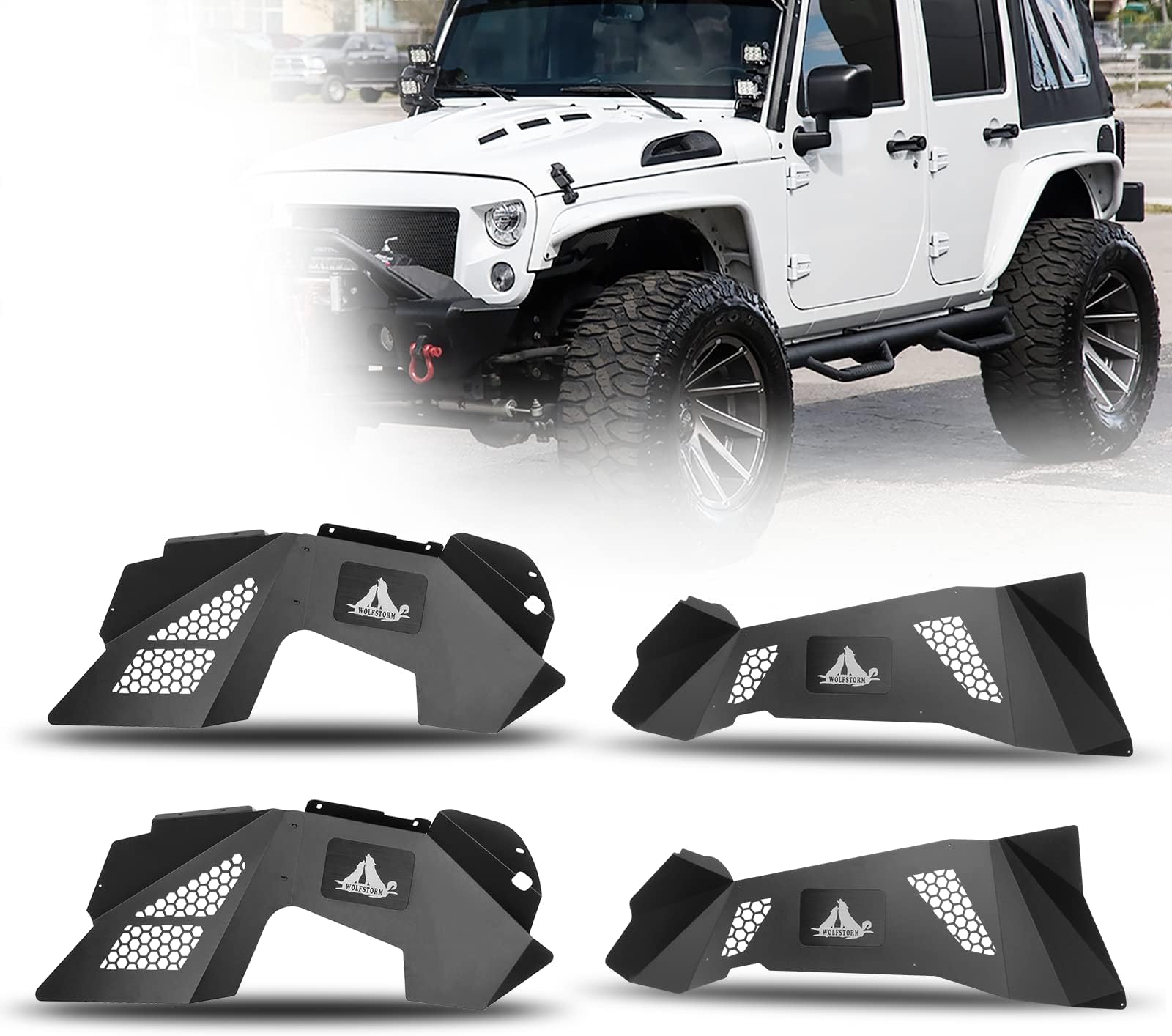 Amazon.com: XOOKUN Front & Rear Inner Fender Wheel Well Inner Liners ...