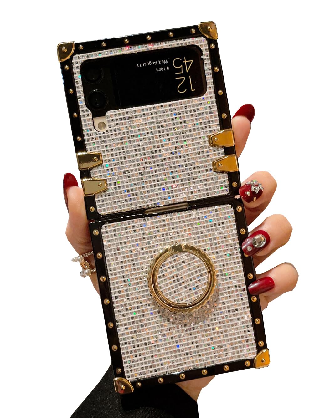Amazon.com: for Samsung Galaxy Z Flip 4 Bling Case,Luxury Bling Glitter ...