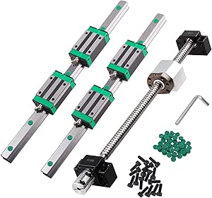 ANWOKIT HGR25 Linear Guide Rails 300mm Linear Slide Rail with 4 Bearing ...
