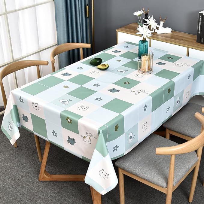 Amazon.com: TruDelve Plastic Table Cloth Square Tables Vinyl Tablecloth ...