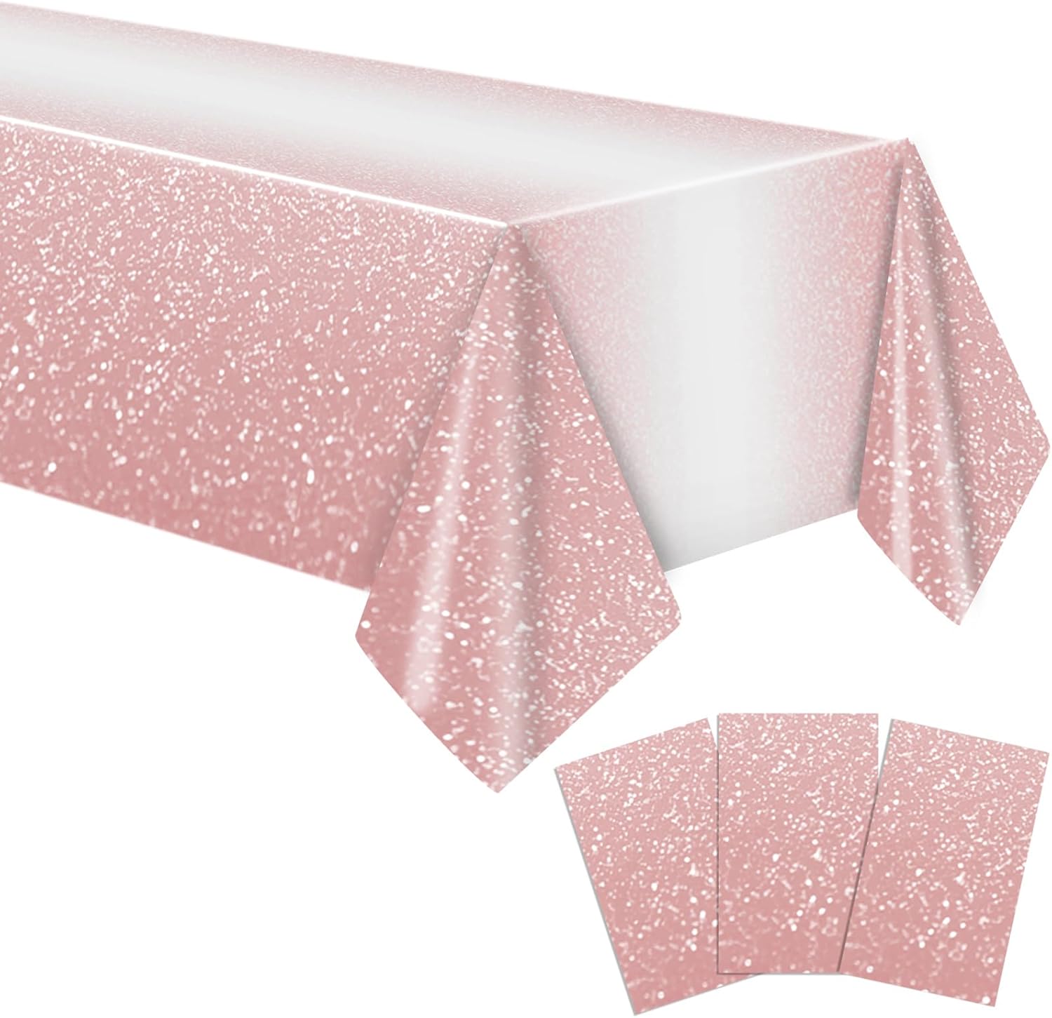 Amazon.com: Xiliconie 3 Packs Happy Birthday Tablecloth Rose Gold Theme ...