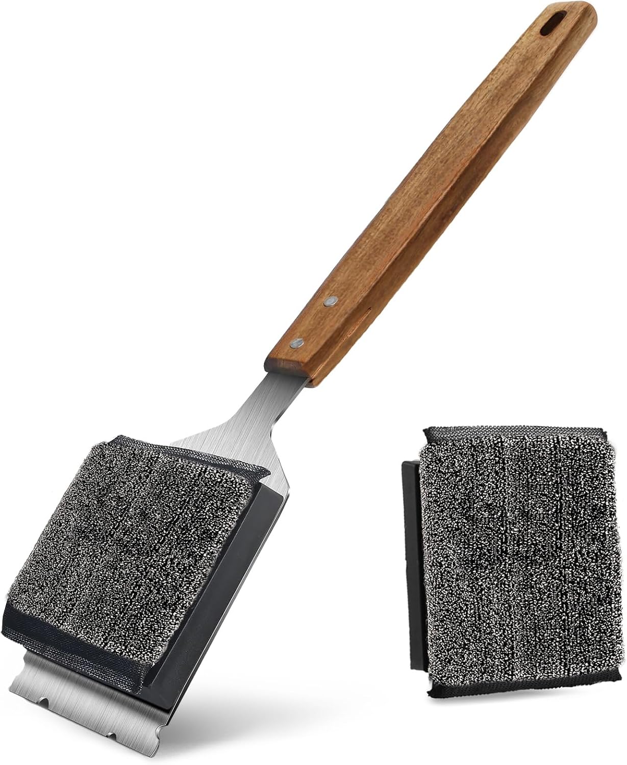 Amazon.com : GrillChef Grill Brush Bristle-Free with 2 Replacement ...