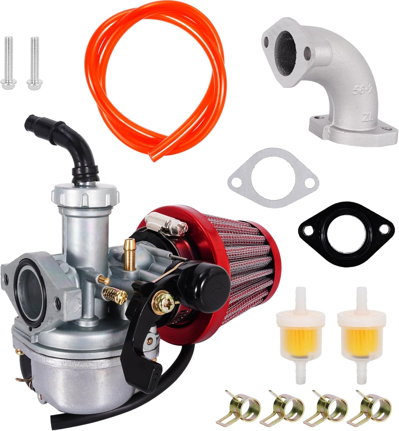 Amazon.com: RUTU PZ22 Carburetor 22mm Carb with 38mm Air Filter Cleaner ...