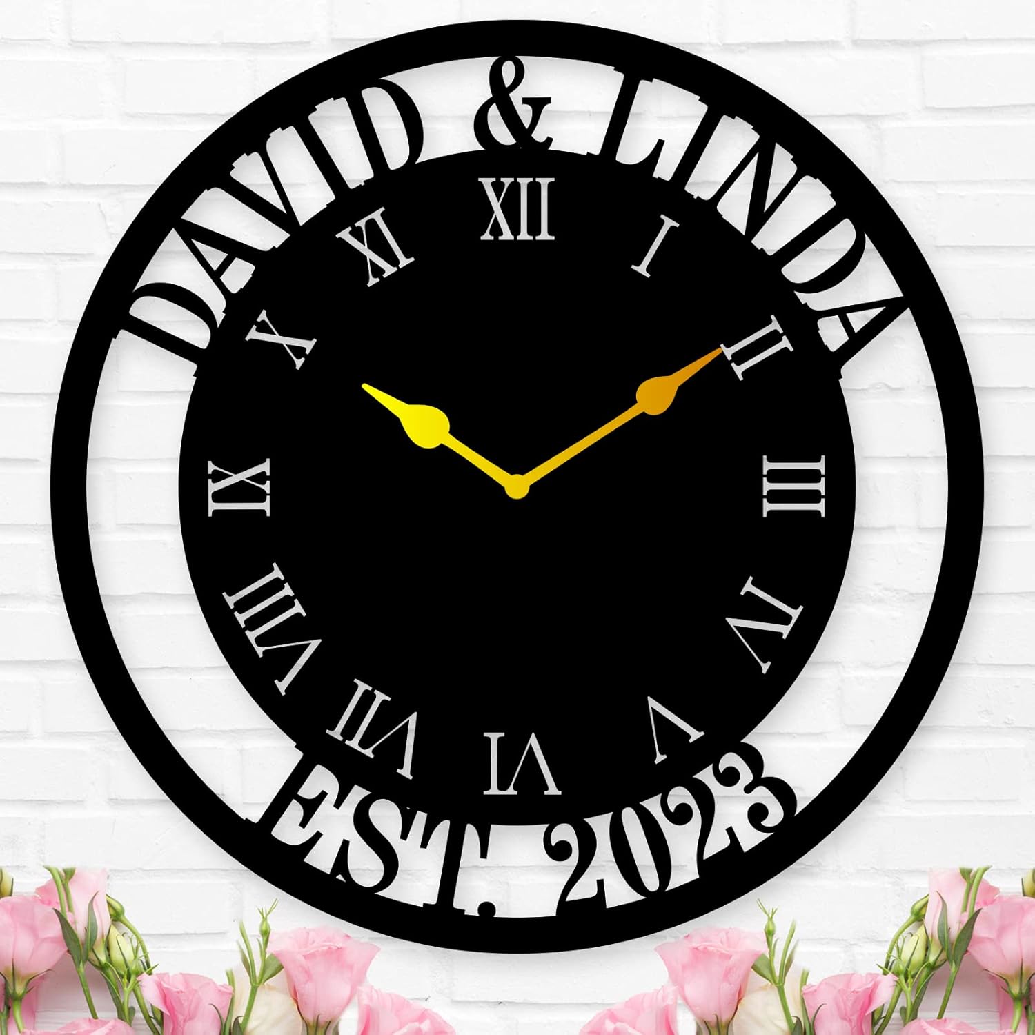 Amazon.com: HZYCYYFC Personalized Metal Clock Sign, Custom Metal Clock ...