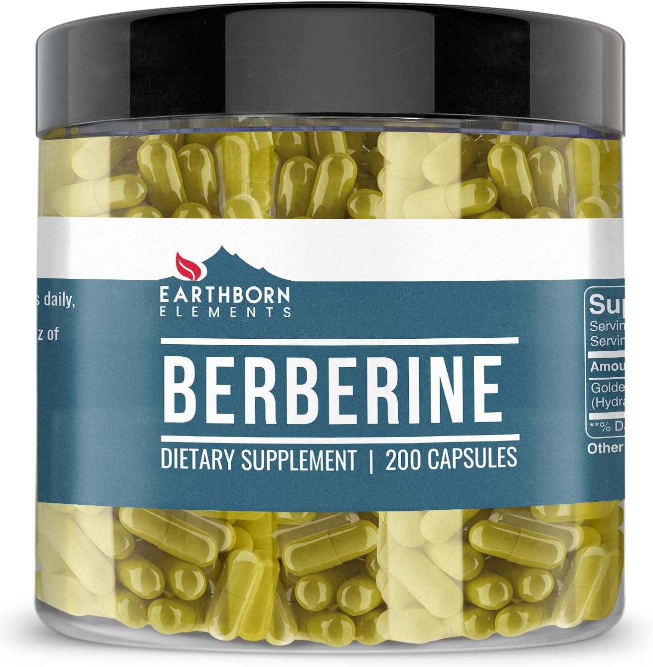 Amazon.com: Earthborn Elements Berberine 200 Capsules, Pure & Undiluted, No Additives : Health ...