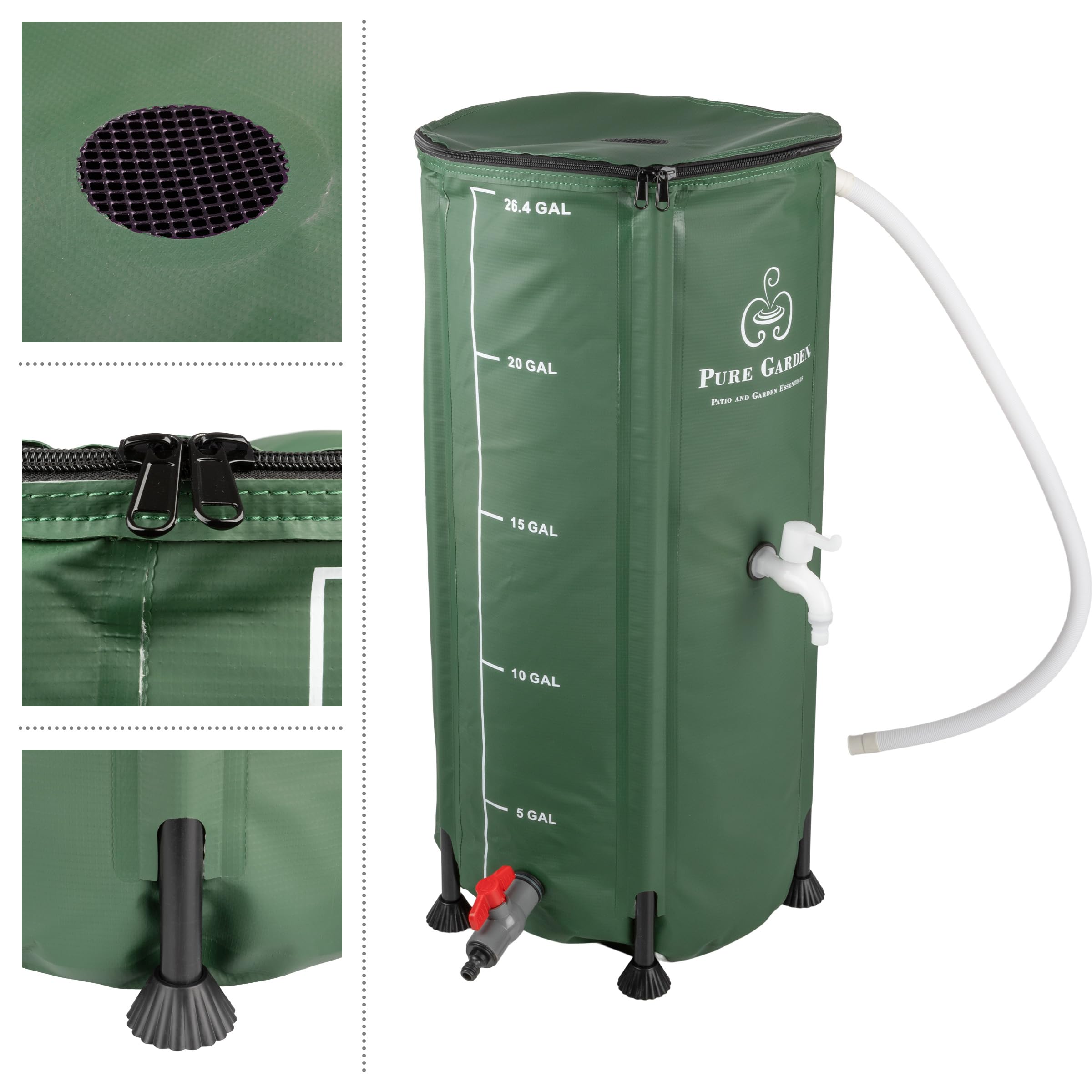 Snapklik.com : Rain Barrel - 26.4-Gallon/100-Liter Collapsible Water ...