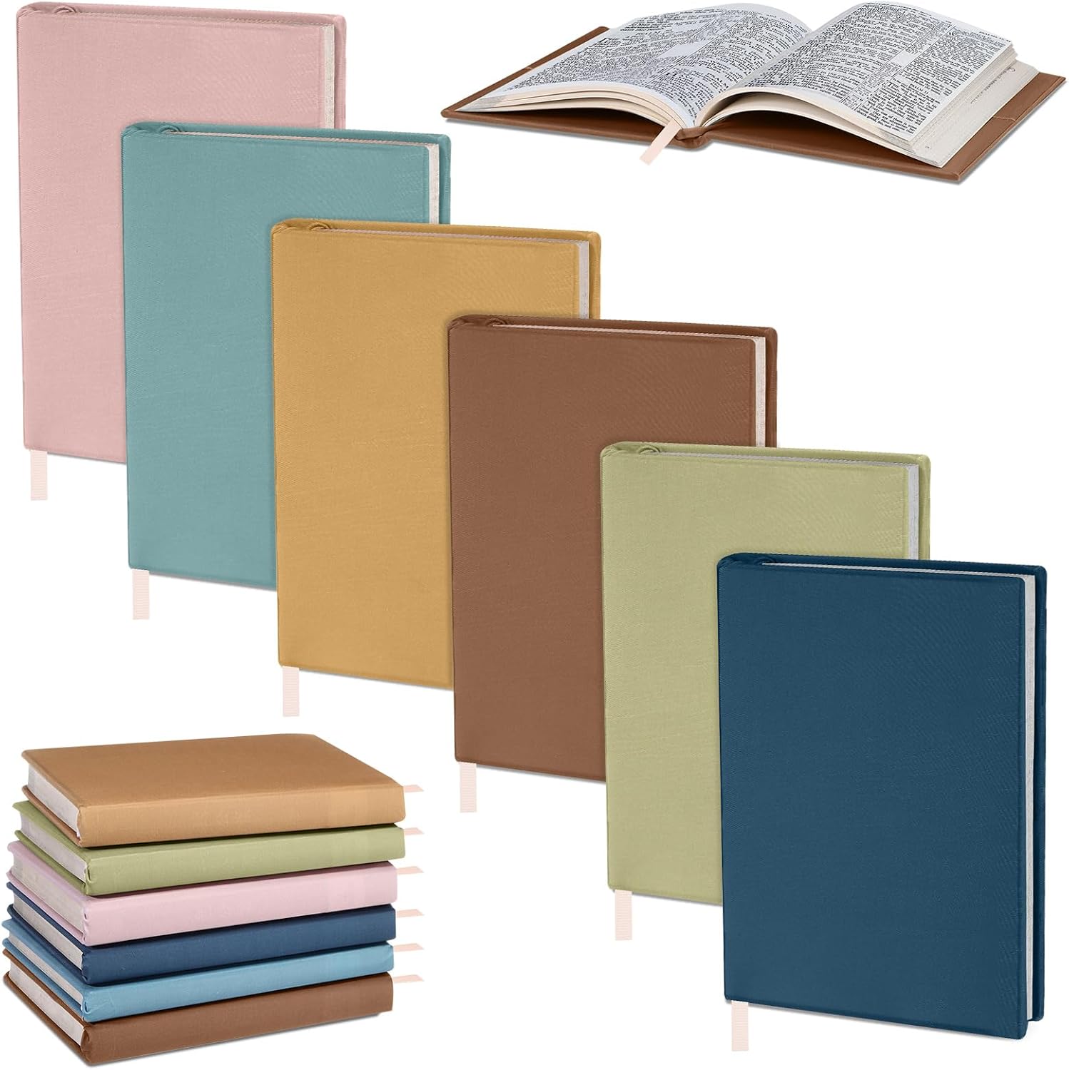 Amazon.com: Gilprop 6 Pack Stretchable Book Covers 6-9 Inch Colored ...