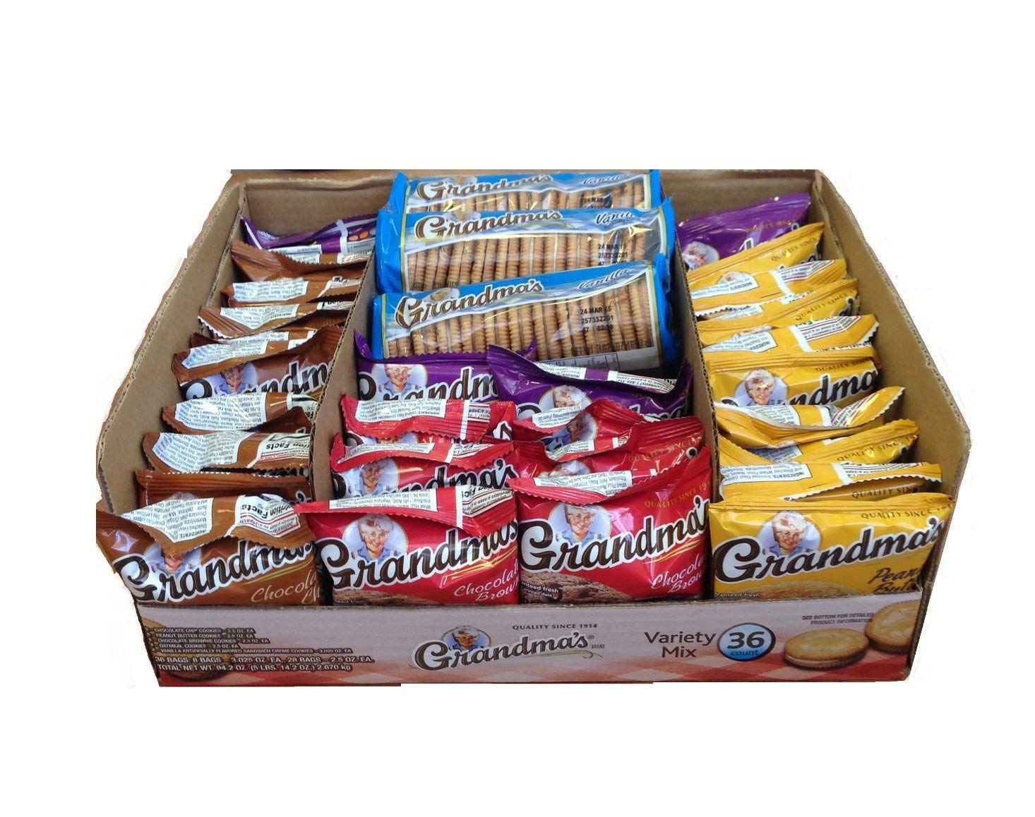 Amazon.com: Grandma's Cookies Variety Mix - 36 / Box : Grocery ...
