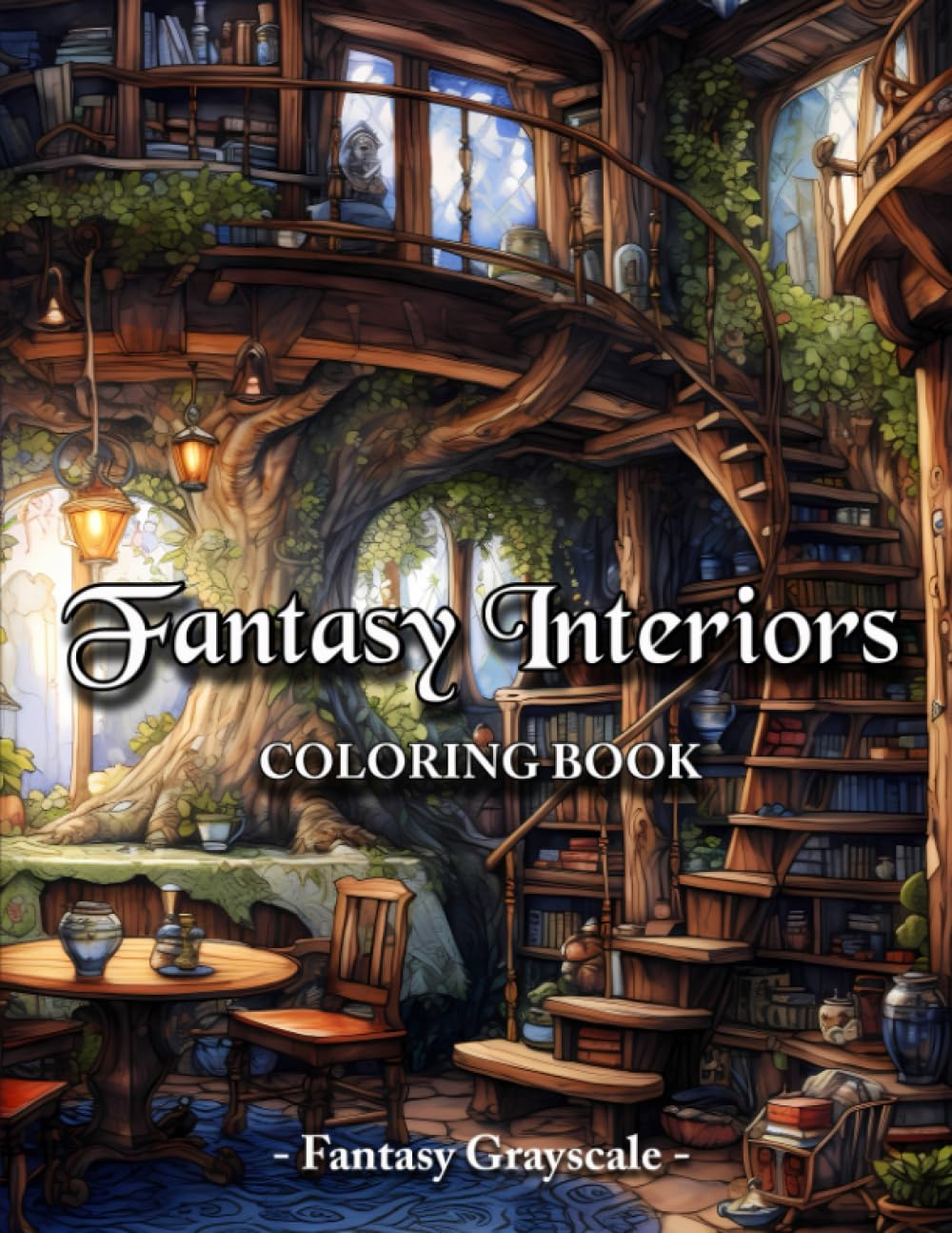 Amazon.com: Fantasy Interiors Coloring Book: Magic Whimsical Fantasy ...