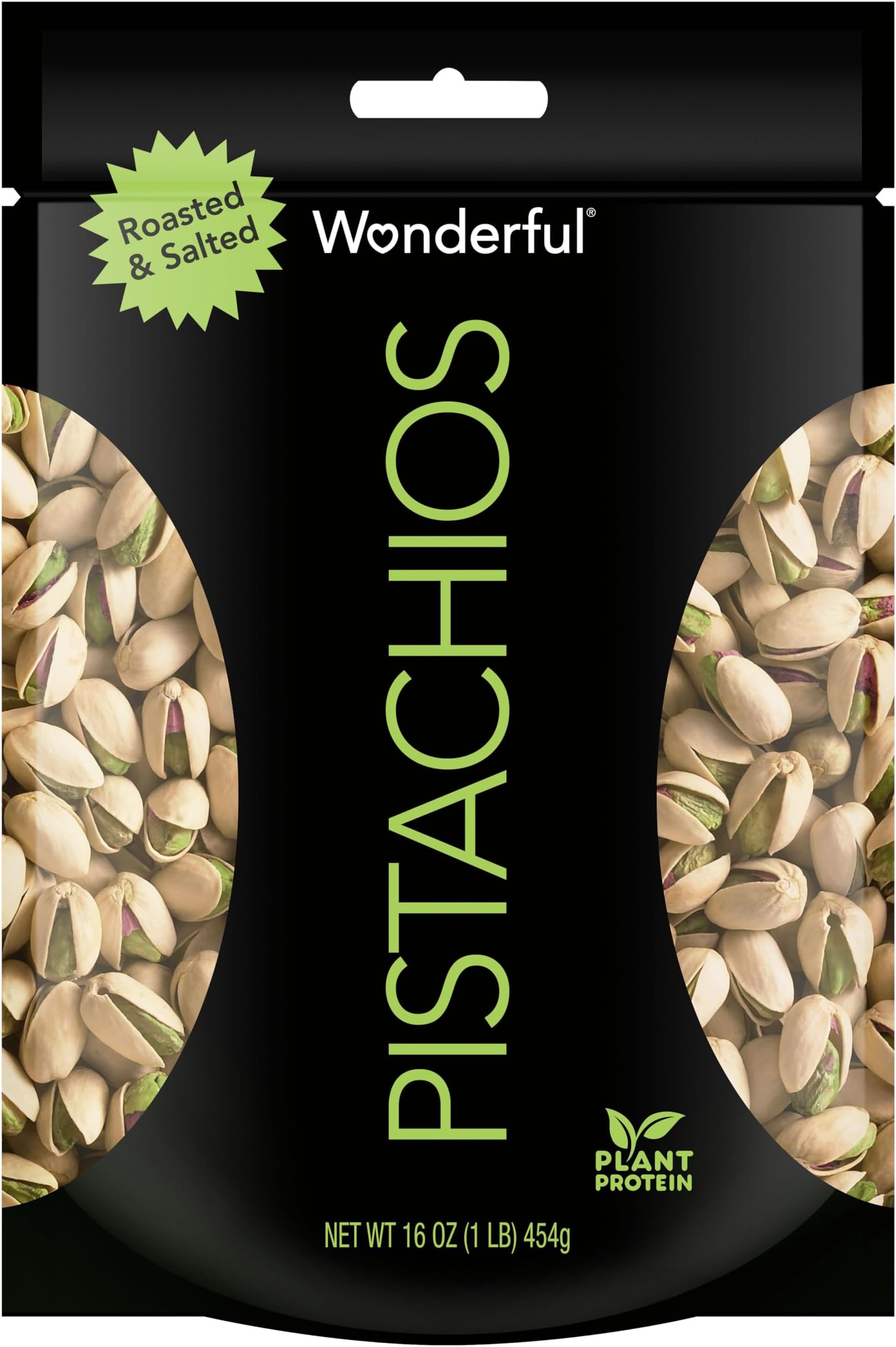 Amazon.com: Wonderful Pistachios In Shell, Roasted & Salted Nuts, 16 ...