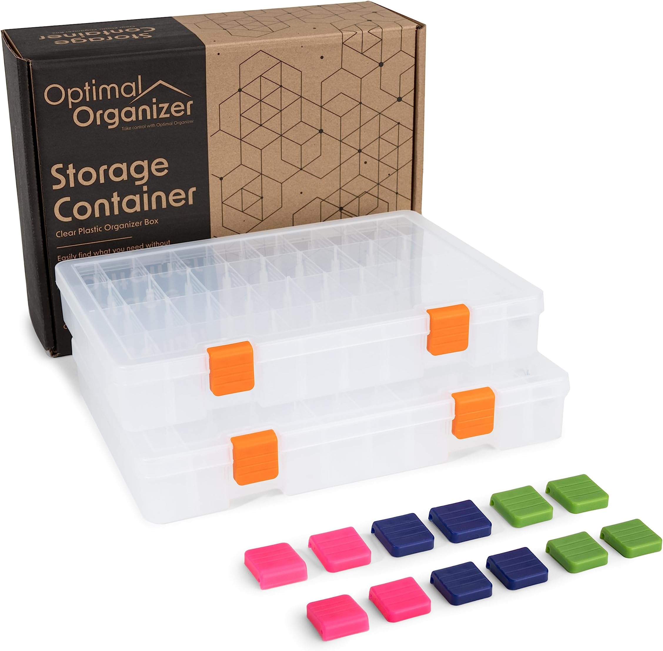Amazon.com: OPTIMAL ORGANIZER Premium 36 Grids Adjustable Compartments ...