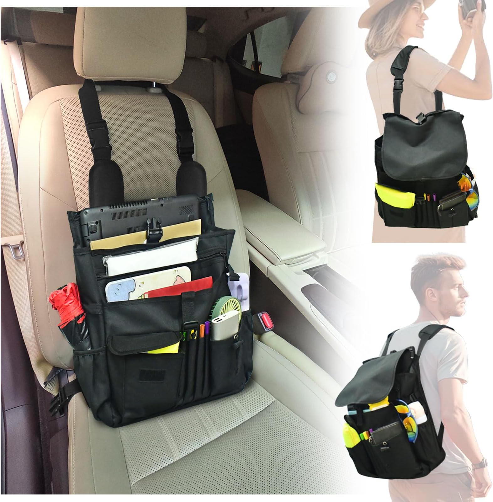 Amazon.com: Back Seat Car Organizer with Dedicated Tablet and Laptop ...
