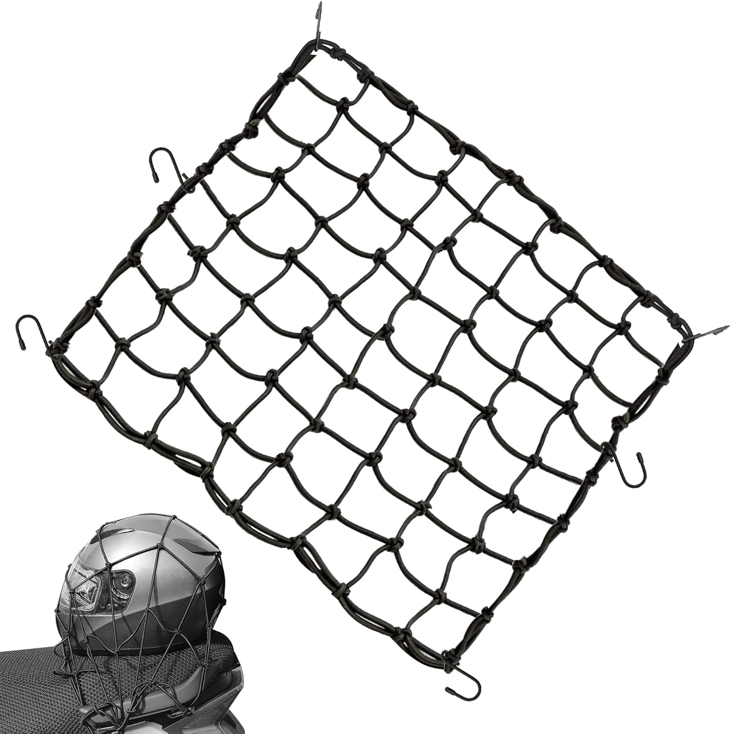 Amazon.com: E-RIDING 15.7"x15.7" Motorcycle Cargo Net | Heavy Duty ...