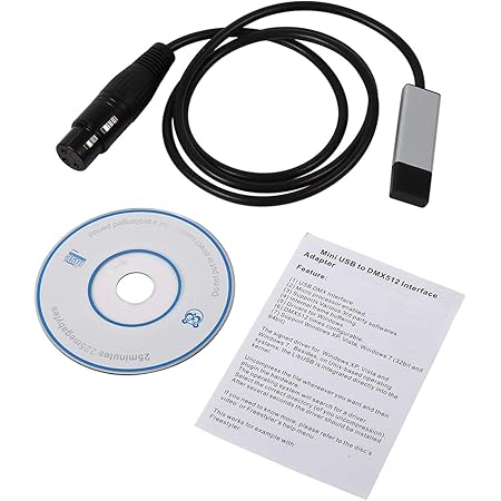 Amazon.com: Lixada USB to DMX Interface Adapter Controller DMX512 for ...