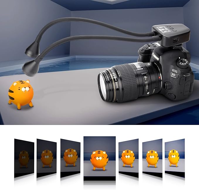 JJC Macro Arm Light, LED Camera Light with Built-in Rechargeable ...