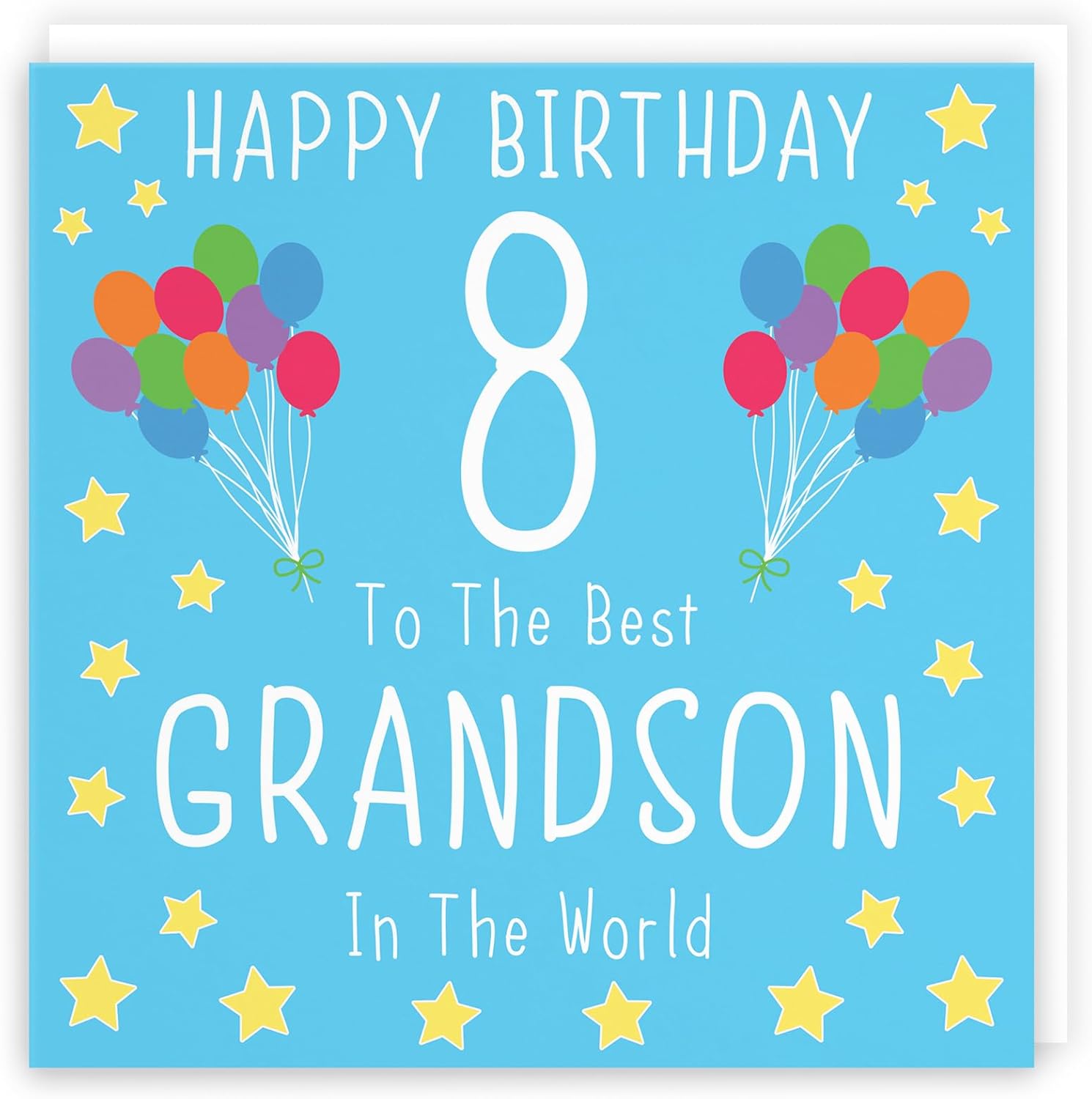 Hunts England - Grandson 8th Birthday Card - Happy Birthday - 8 - To ...