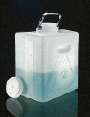 Nalgene 2211-0050 HDPE Rectangular Carboys with Polypropylene Closure, 20L Capacity (Case of 4 ...