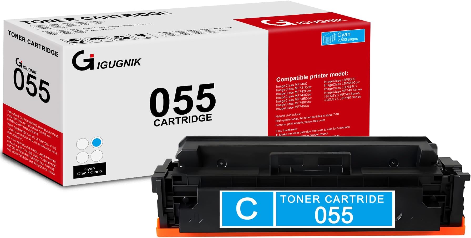 Amazon.com: 1 Pack 055 3013C001 Yellow Toner Cartridge Compatible 055 ...